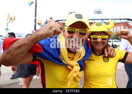 Philadelphia, USA. 14th June, 2026. Ecuador fans before the Ivory Coast ...