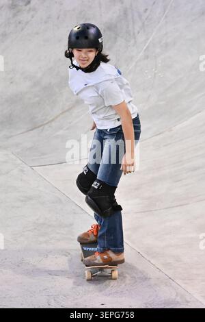 Mizuho HASEGAWA (JPN) compete during the women’s final of the WST World ...
