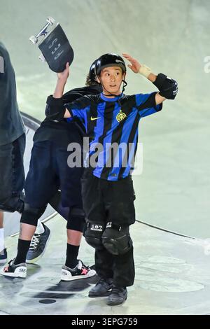 Issei SAKURAI (JPN) celebrate the victory of the men’s final of the WST ...