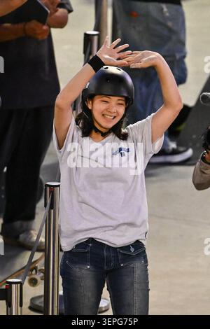 Mizuho HASEGAWA (JPN) celebrate the victory of the women’s final of the ...