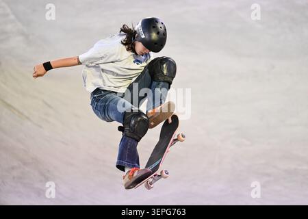 Mizuho HASEGAWA (JPN) compete during the women’s final of the WST World ...