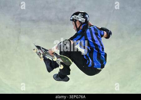 Issei SAKURAI (JPN) compete during the men’s final of the WST World Cup ...