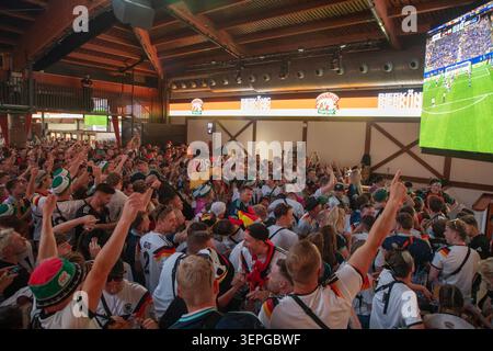 Palma, Spain. 14th June, 2026. Soccer fans are out and about near the ...