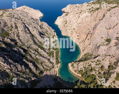 Scenic view of Zavratnica Bay on Adriatic coast in Croatia Stock Photo ...
