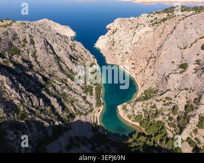 Scenic view of Zavratnica Bay on Adriatic coast in Croatia Stock Photo ...