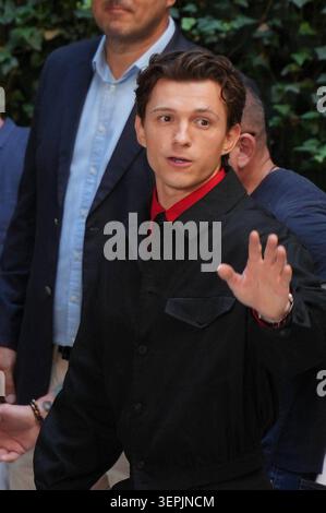 Actor Tom Holland at photocall film Spiderman: Brand New Day in Madrid ...