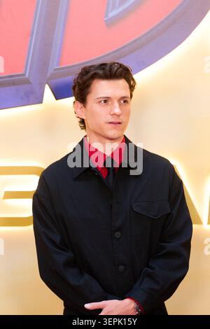 Madrid. Spain. 20260615, Tom Holland visits the Plaza de Colon (Plaza ...