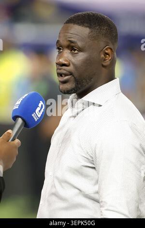 Ivory Coast head coach Emerse Fae watches a training session on the eve ...