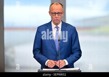 15 June 2026, Brandenburg, Schönefeld: Chancellor Friedrich Merz (CDU ...