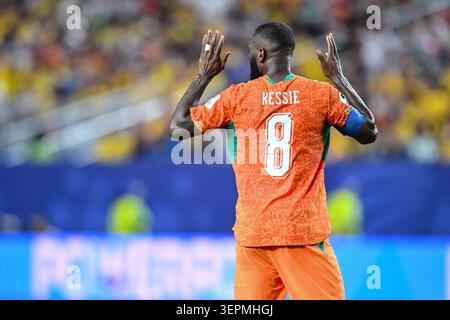 Franck Kessie of Cote d'Ivoire gestures during the FIFA World Cup 2026 ...
