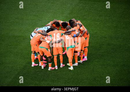 Players of Ecuador form a circle priro to the FIFA World Cup 2026 Group ...