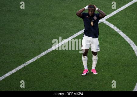 John Yeboah of Ecuador looks dejected during the FIFA World Cup 2026 ...