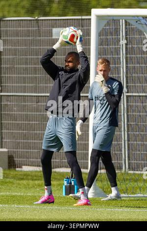 Ghana national football team warms-up during the training day ahead the ...