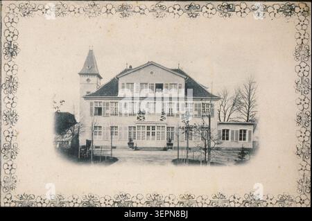Strasbourg menu of 26 January 1901 presents an illustrated decorative ...