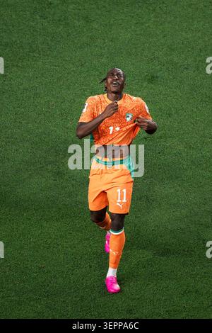 Yan Diomande of Cote d'Ivoire looks dejected during the FIFA World Cup ...