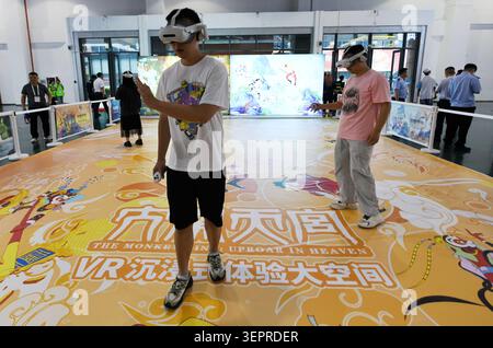 Viewers experience the immersive XR experience of 'The Monkey King ...