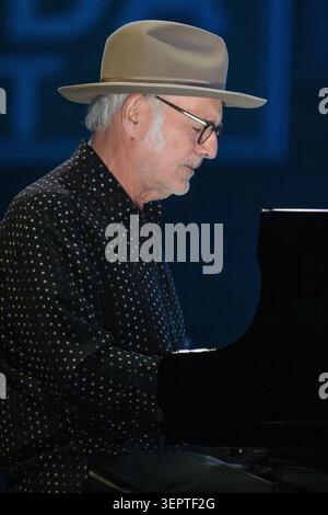 The pianist Ludovico Einaudi seen during his performance "The Summer ...