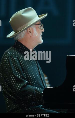 The pianist Ludovico Einaudi seen during his performance "The Summer ...