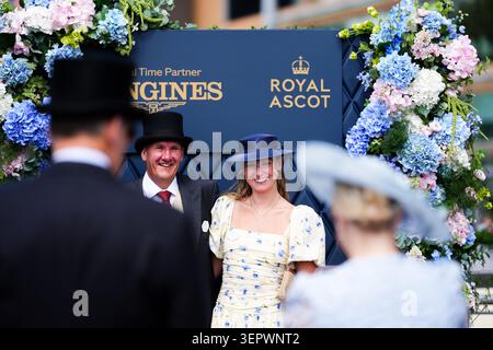 Racegoers on day one of Royal Ascot at Ascot Racecourse, Berkshire ...