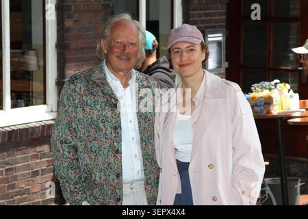 Axel Milberg and Maren Eggert attend a set visit of NDR movie „Risotto ...