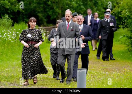 The Duke of Edinburgh during a visit to Barnard Castle, County Durham ...