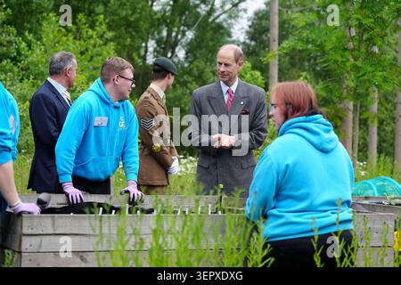 The Duke of Edinburgh during a visit to Barnard Castle, County Durham ...