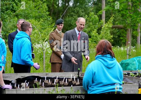 The Duke of Edinburgh during a visit to Barnard Castle, County Durham ...