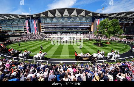Queen Camilla on day one of Royal Ascot at Ascot Racecourse, Berkshire ...