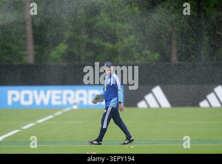Scotland manager Steve Clark during a training session at the Atrium ...