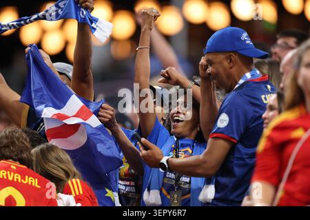 Cape Verde fans celebrate after the World Cup Group H soccer match ...
