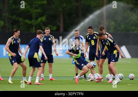 Scotland players during a training session at the Atrium Health Media ...