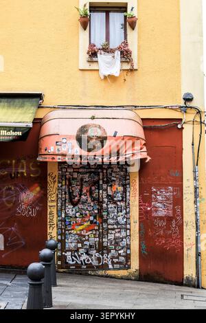 Gijon, Asturias, Spain- April 12, 2026: Colorful houses in The ...