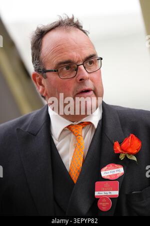 Winning trainer Alan King after Daiquiri Bay won the Copper Horse ...