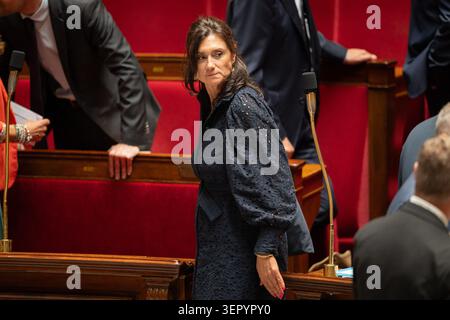 Sandrine Josso pictured during a session of questions to the government ...