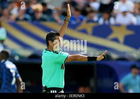 Referee Alireza Faghani signals during the FIFA World Cup 2026 Group I ...