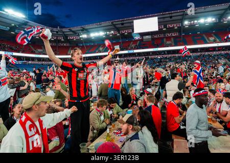 Oslo 20260616. Football party before the match between France and ...