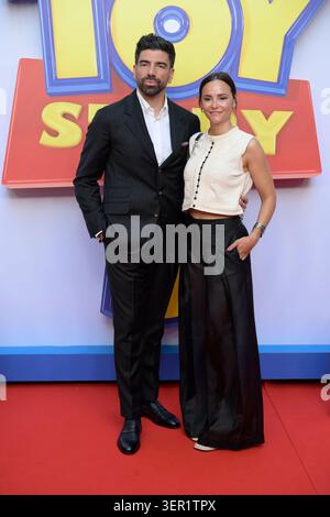 Gianluca Gazzoli (l) and Sara Bolla (r) attend the red carpet of Disney ...