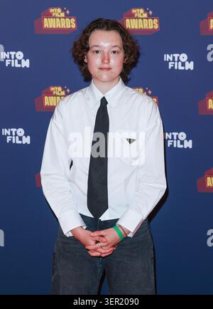 Bella Ramsey seen attending the Into Film Awards 2026 at Odeon Luxe ...