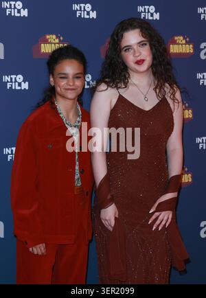 Chloe Lea seen attending the Into Film Awards 2026 at Odeon Luxe ...