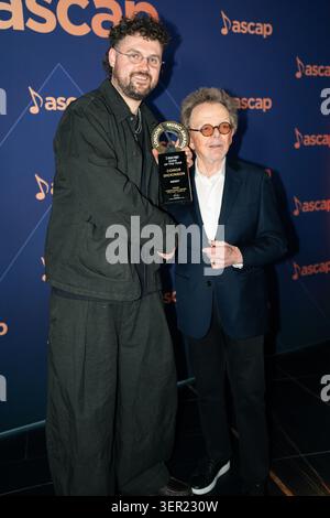 Conor Dickinson (L) and Paul Williams attend the ASCAP London ...