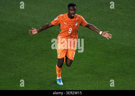 Ange-Yoan Bonny of Cote d'Ivoire looks on prior to the FIFA World Cup ...
