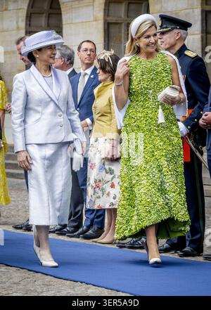AMSTERDAM - Queen Maxima at the welcome ceremony on Dam Square in front ...