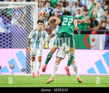 June 22 2026 Algeria midfielder Ibrahim Maza (22)controls the ball ...