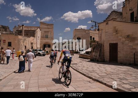 Matera, Italia. 17th June, 2026. The rider start during Stage 4 of the ...