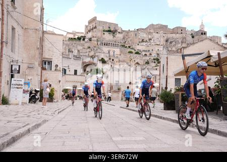 Matera, Italia. 17th June, 2026. The rider start during Stage 4 of the ...
