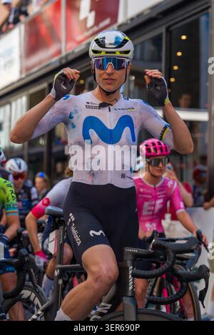 SONDRIO, ITALY - JUNE 17: REUSSER Marlen #1 of Movistar Team prior the ...