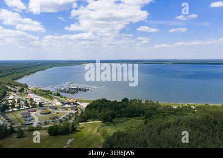 Klitten, Germany. 17th June, 2026. Boats are moored in Klittener Harbor ...
