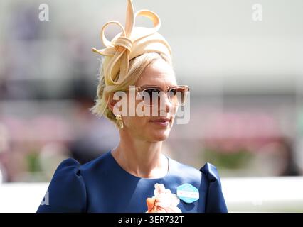 Zara Tindall on day two of Royal Ascot at Ascot Racecourse, Berkshire ...