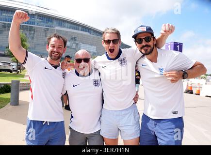 England fans arriving at Dallas Stadium, Arlington, ahead of tonight's ...