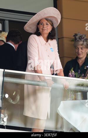 Carol Middleton on day two of Royal Ascot at Ascot Racecourse ...